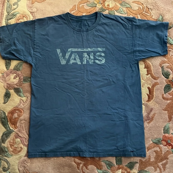Vans | Shirts | Mens Vans T Shirt Blue Lightly Distressed | Poshmark